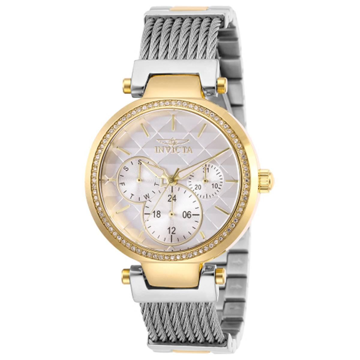 Click here for Womens Invicta Angel Gold/White Dial Quartz Watch... prices