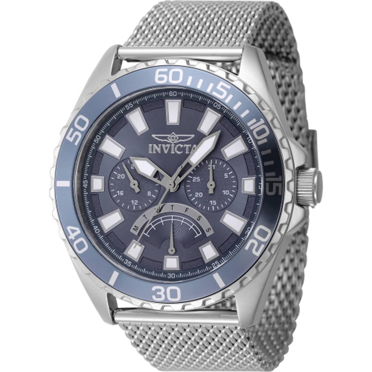 Mens Invicta Pro Diver Silver Quartz Chronograph Watch - 46905