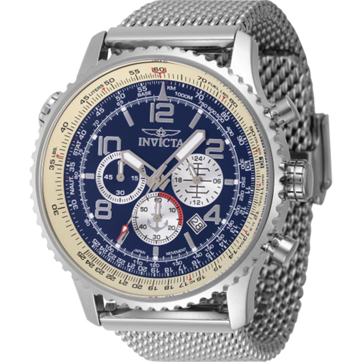 Click here for Mens Invicta Ocean Voyage Blue Dial Quartz Watch -... prices