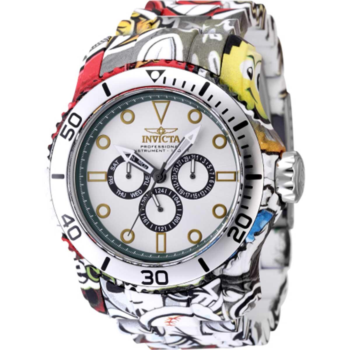 Click here for Mens Invicta Pro Diver Silver Dial Quartz Watch -... prices
