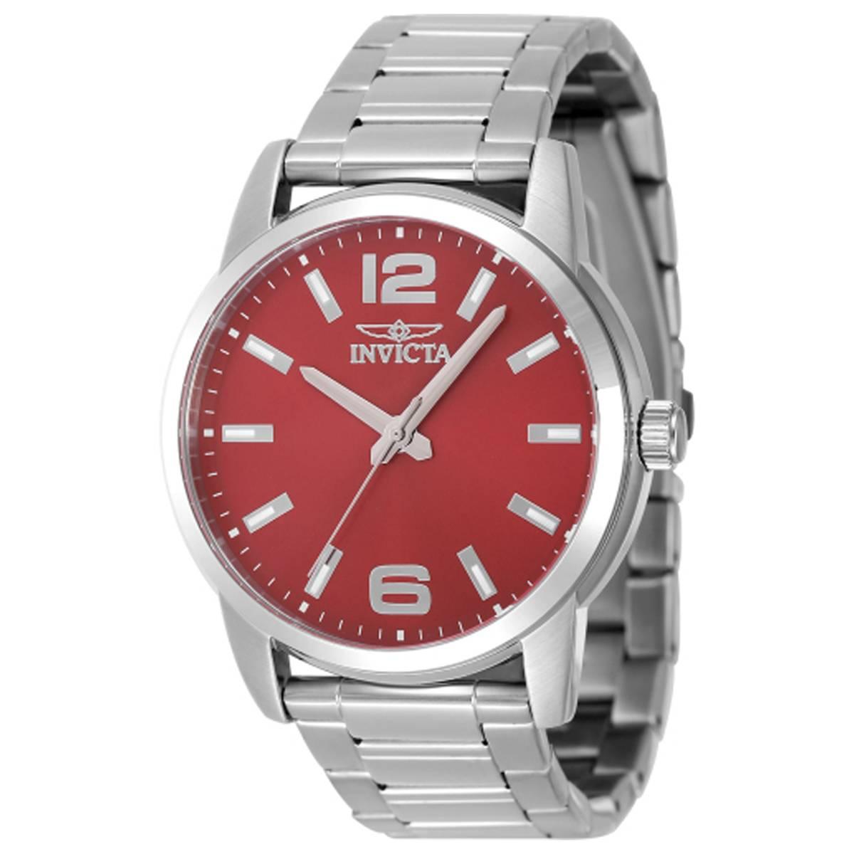 Click here for Mens Invicta Celestial Red Dial Quartz Watch - 484... prices