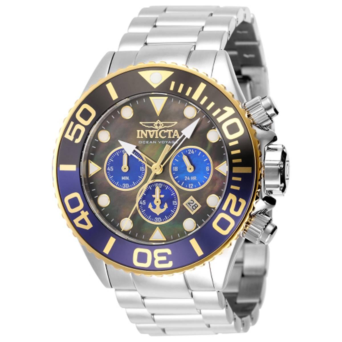 Click here for Mens Invicta Ocean Voyage Black Subdial Quartz Wat... prices