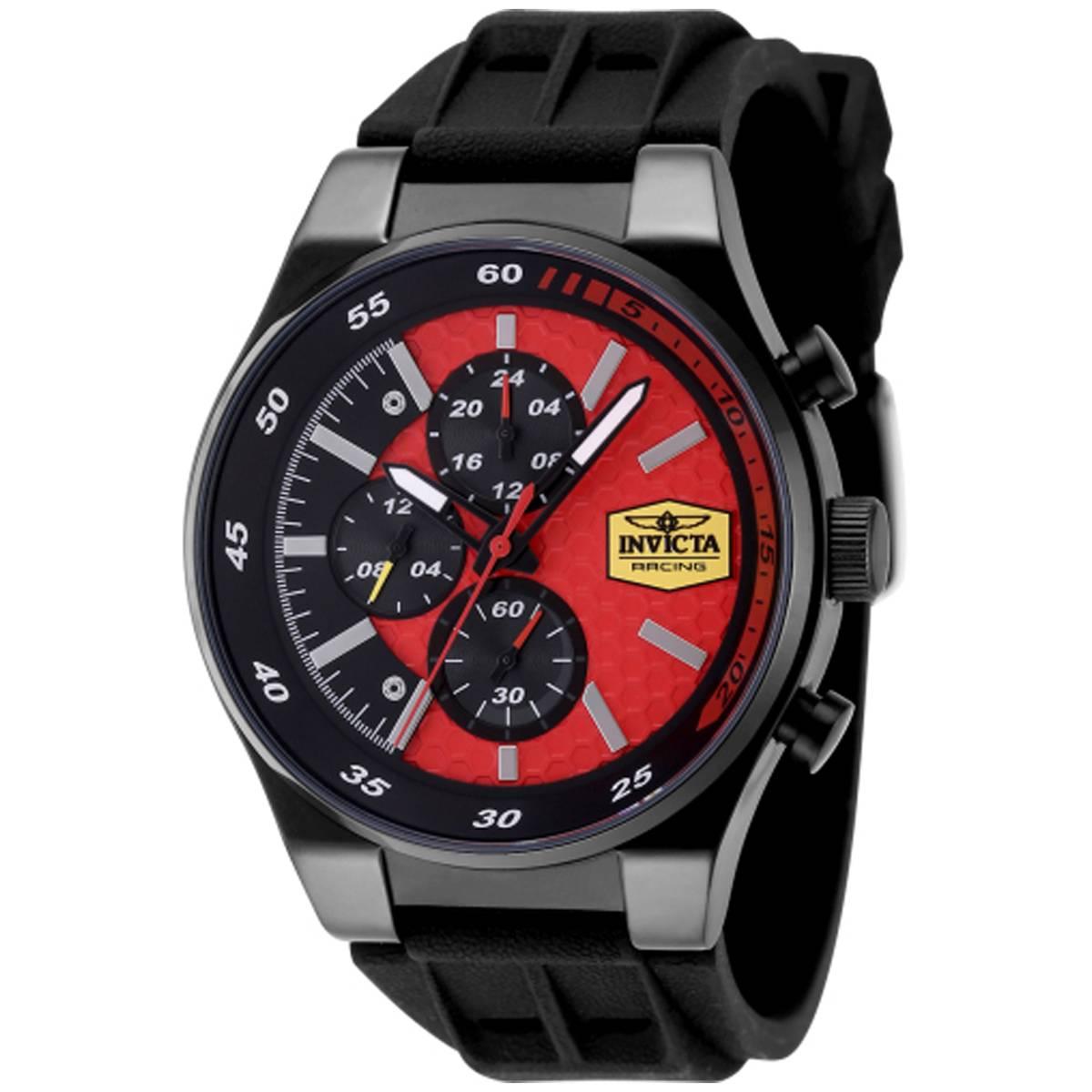 Click here for Invicta Racing Chronograph Silicone Strap Red Dial... prices