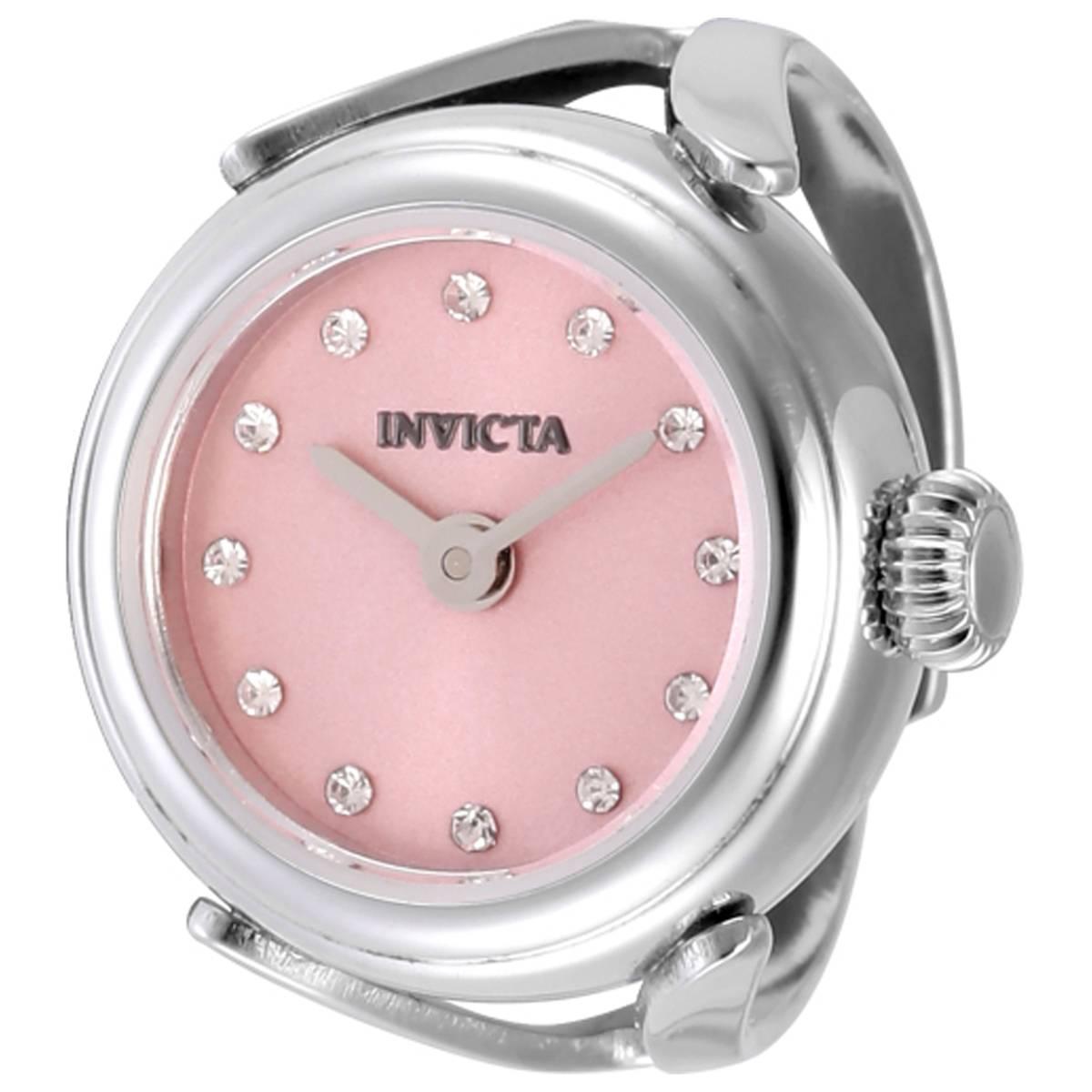 Click here for Womens Invicta Angel Pink Dial Mini Ring Quartz Wa... prices