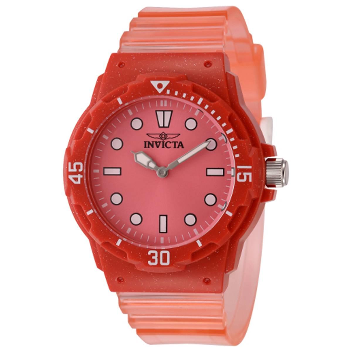 Invicta Womens 49210 Celestial Quartz 3 Hand Red Dial Watch - Red