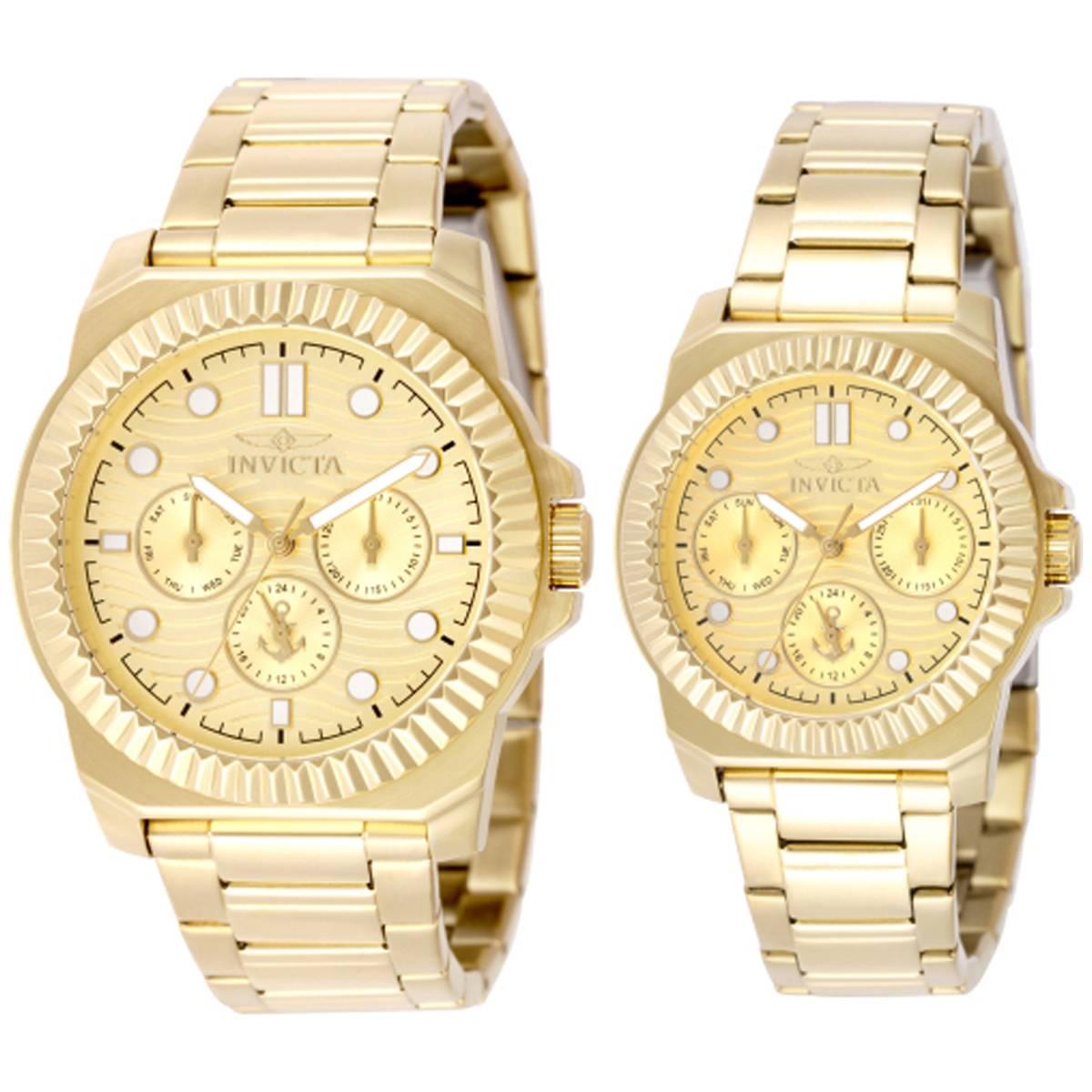 Click here for Mens & Womens Invicta Ocean Voyage Gold Dial Quart... prices