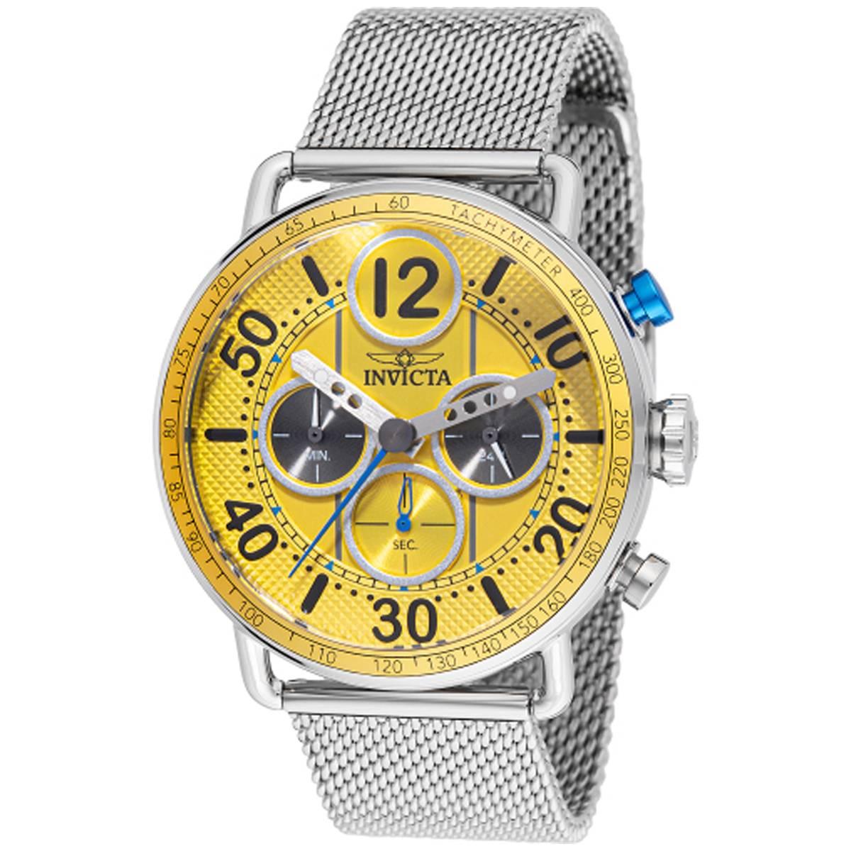 Click here for Mens Invicta Speedway Yellow Dial Quartz Watch - 4... prices