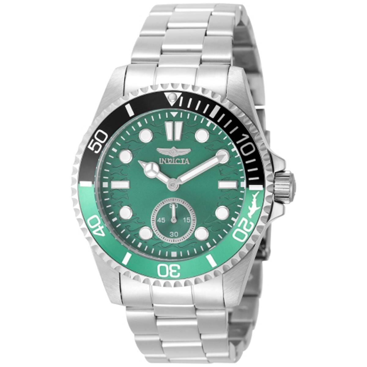 Click here for Mens Invicta Pro Diver Green Dial Quartz Watch - 4... prices