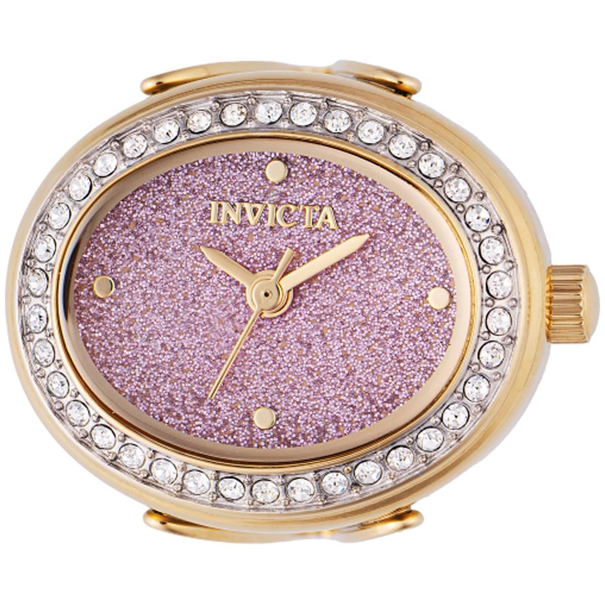 Click here for Womens Invicta Pink Dial Quartz Mini Ring Watch -... prices