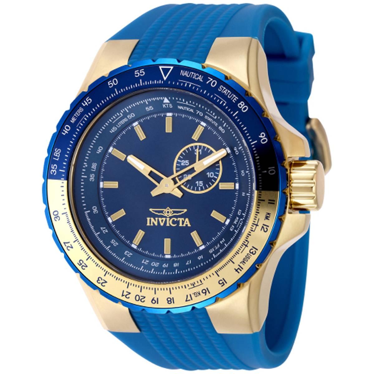 Click here for Invicta Mens 49732 Aviator Quartz VD72 Blue Dial W... prices