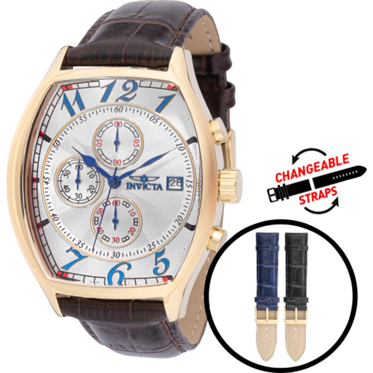 Click here for Mens Invicta Specialty Silver Dial Quartz Watch -... prices