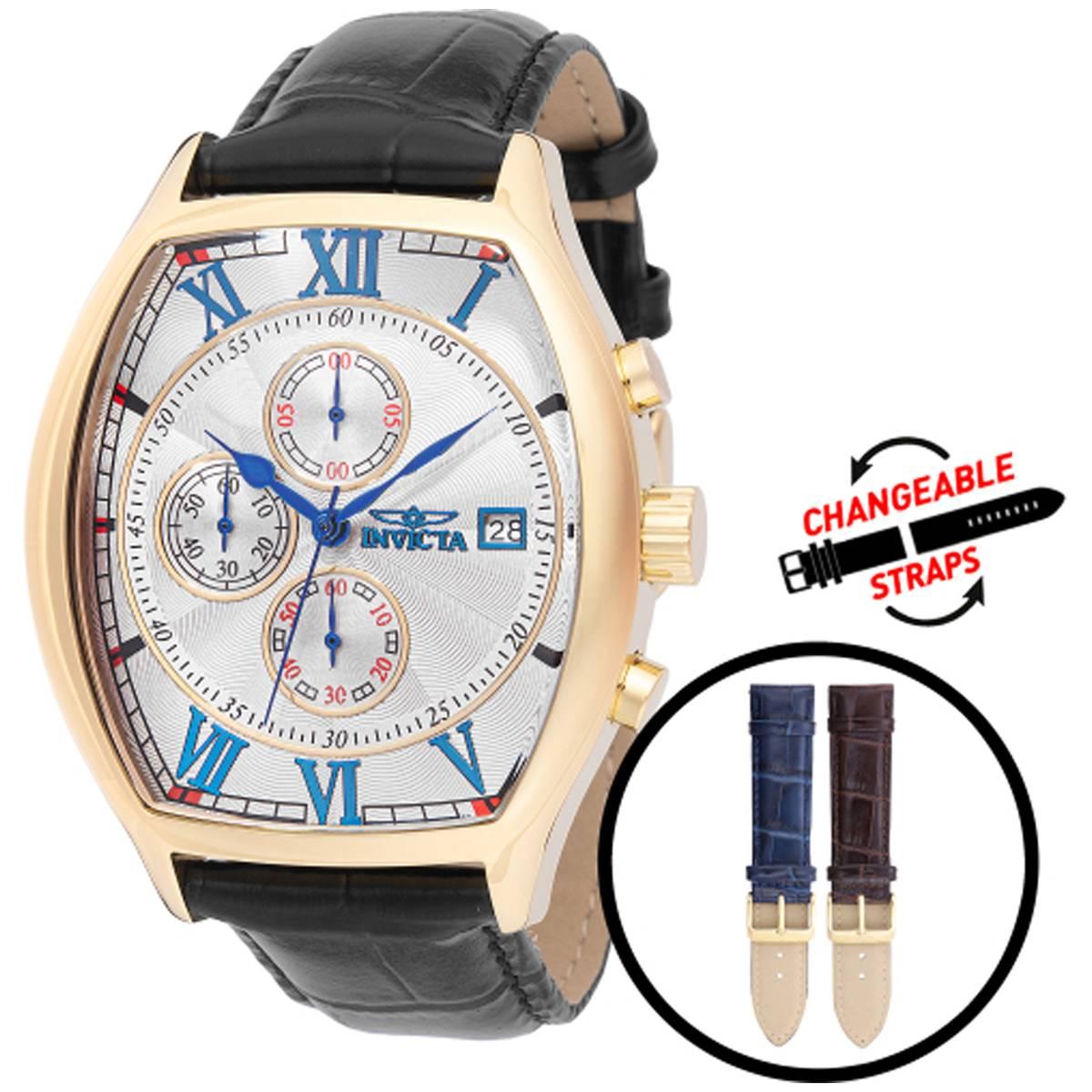 Click here for Mens Invicta Specialty Silver Dial Quartz Watch -... prices