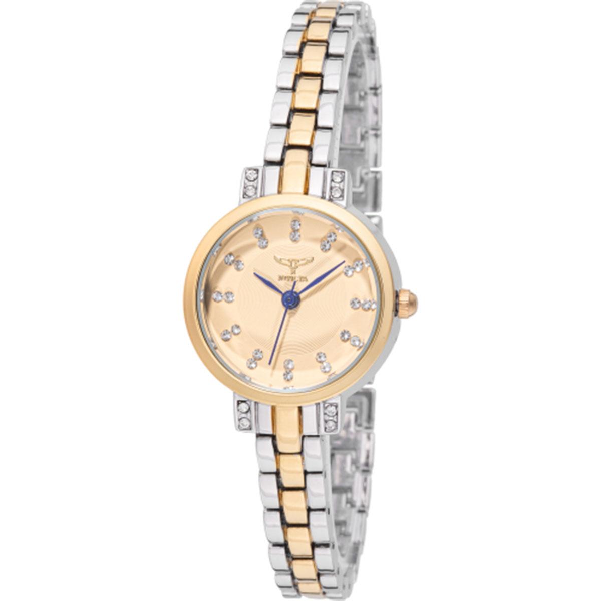 Womens Invicta Angel Two-Tone Gold Dial Quartz Watch - 69068