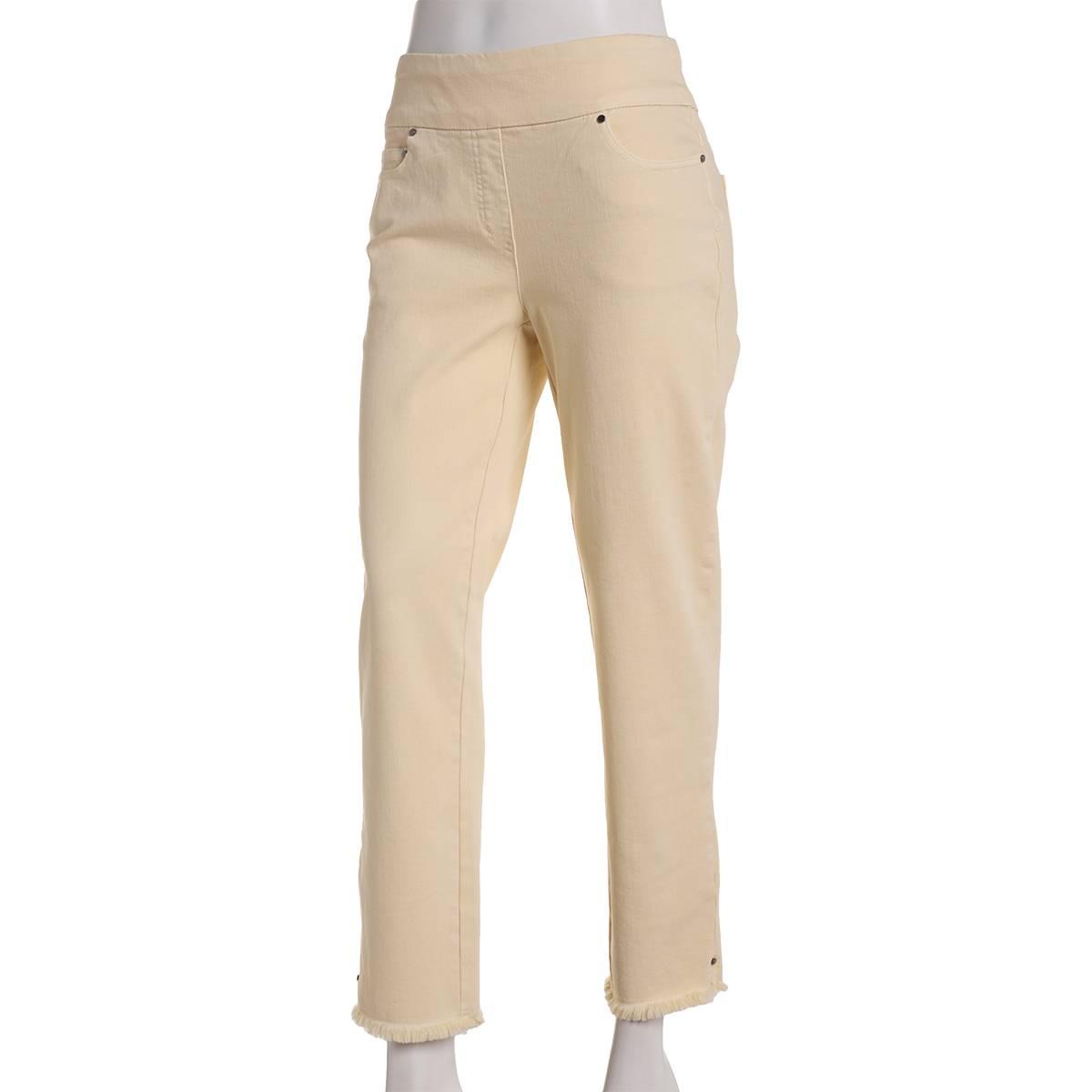 Click here for Womens Multiples Elastic Waist 5 Pocket Fringe Ank... prices