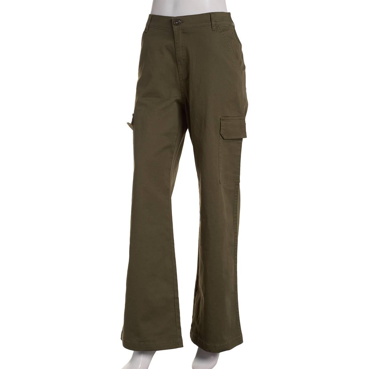 Click here for Womens da-sh Wide Leg Cargo Pocket Solid Pants prices