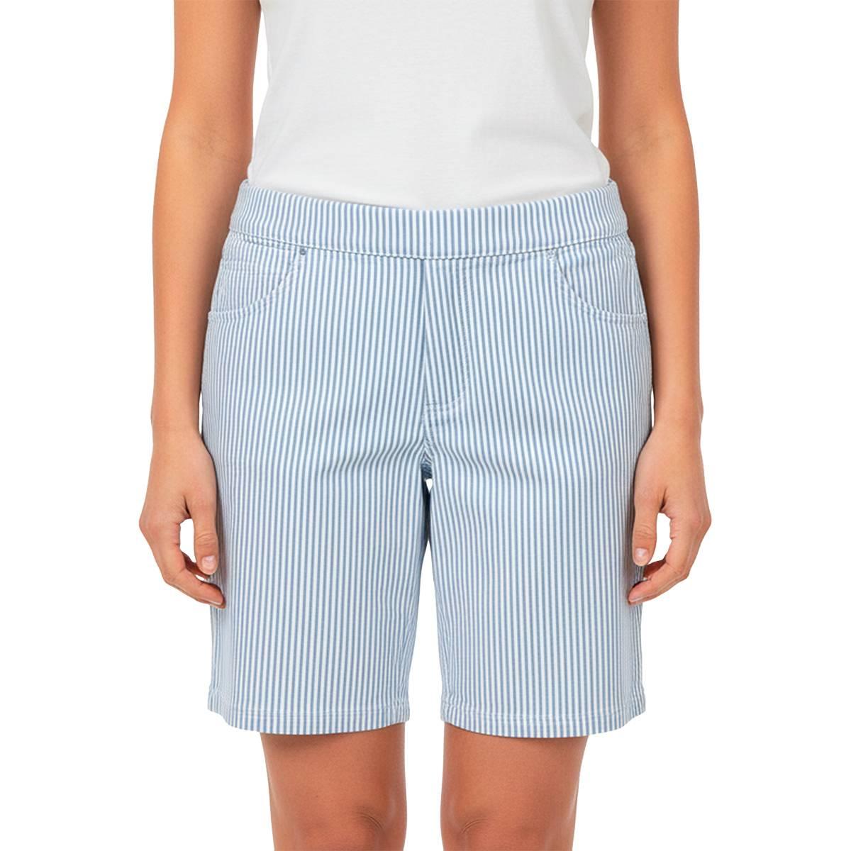 Click here for Womens Erika Joey Twill Stripe Bermuda Shorts prices