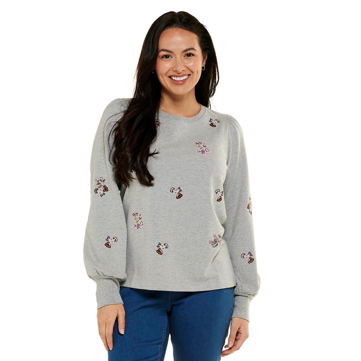 Click here for Womens Erika Long Sleeve French Terry Sweater prices