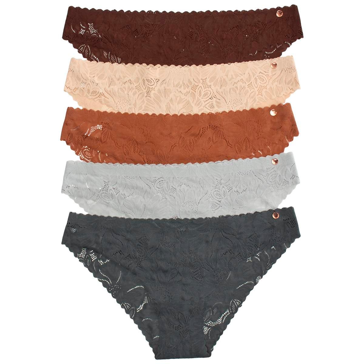 Click here for Womens Danskin 5PK Laser Cut Lace Bikini Panties -... prices