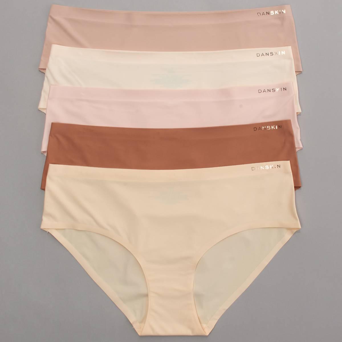 Click here for Womens Danskin 5pk. Metal Logo Hipster Panties - D... prices