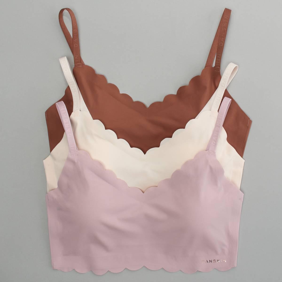 Click here for Womens Danskin 3pk. Scallop Edge Bralettes - DS632... prices