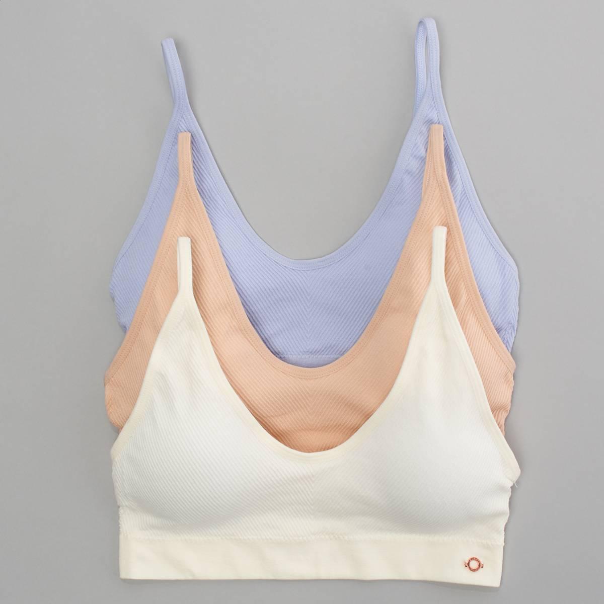 Click here for Womens Danskin 3pk. Seamless Bralette w/Diagonal R... prices