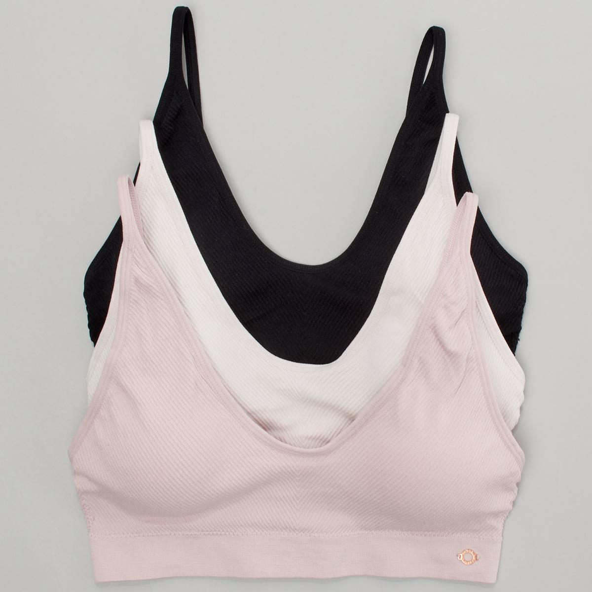 Click here for Womens Danskin 3pk. Diagonal Rib Longline Bras- DS... prices