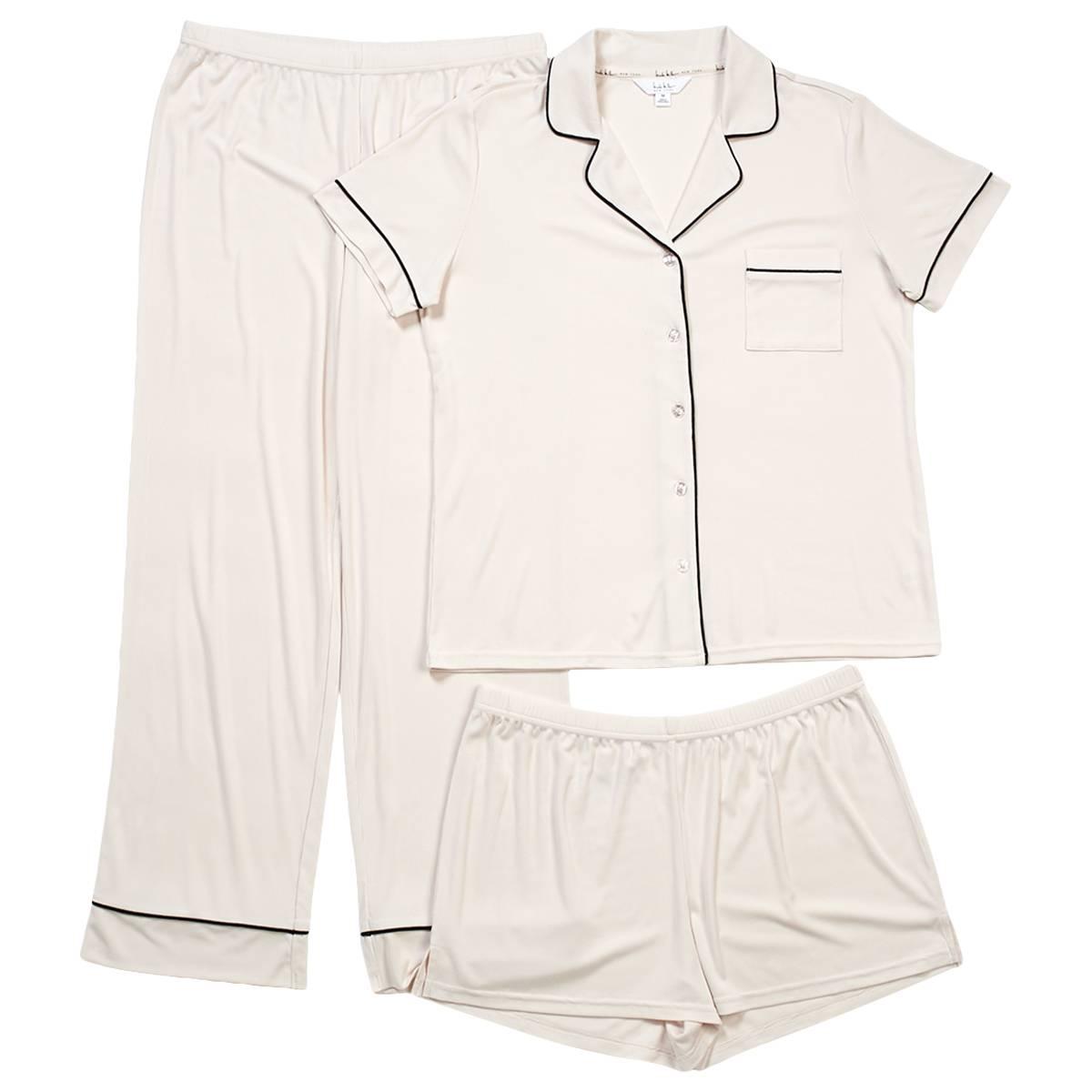 Click here for Womens Nicole Miller 3pc. Short Sleeve Pajama Set prices