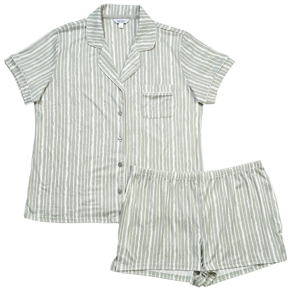 Click here for Womens Nicole Miller Short Sleeve Stripe Shorty Pa... prices