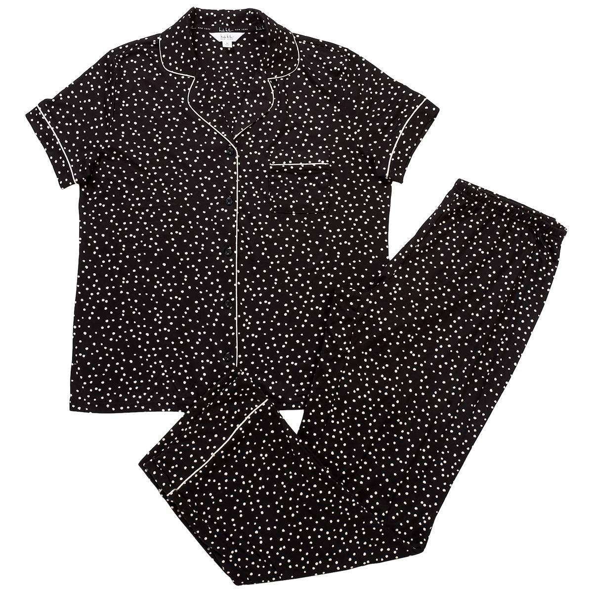 Click here for Womens Nicole Miller Short Sleeve Dot Piping Pajam... prices