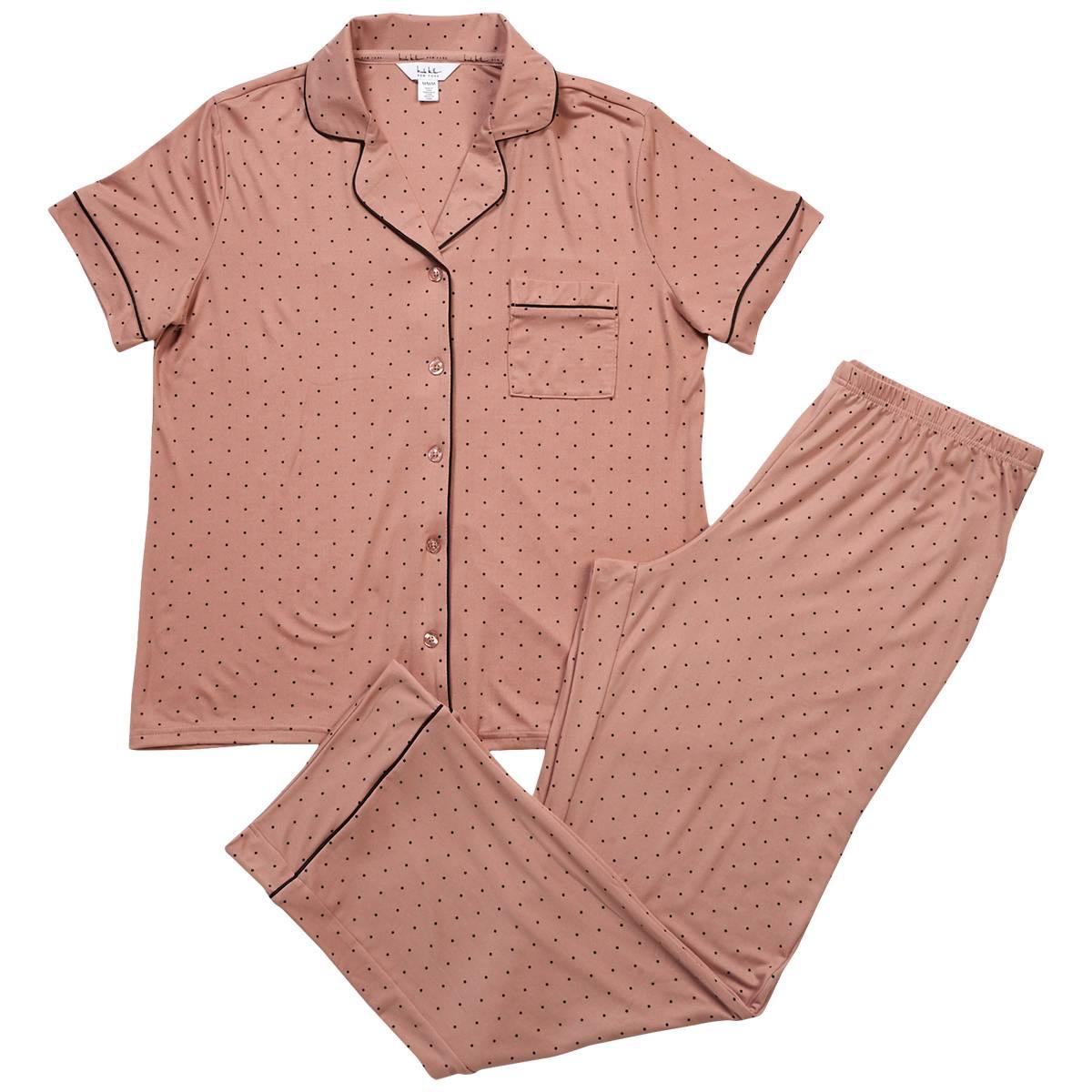 Click here for Womens Nicole Miller Short Sleeve Dot Notch Collar... prices