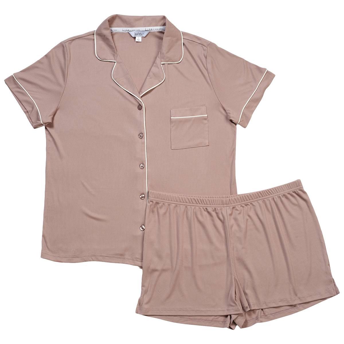 Click here for Womens Nicole Miller Short Sleeve Solid Shorty Paj... prices