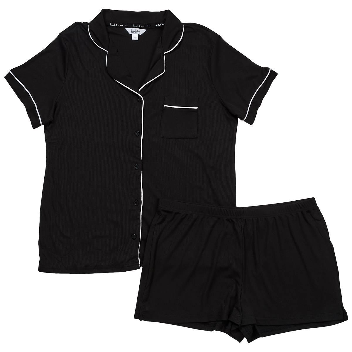 Click here for Womens Nicole Miller Short Sleeve Solid Shorty Paj... prices