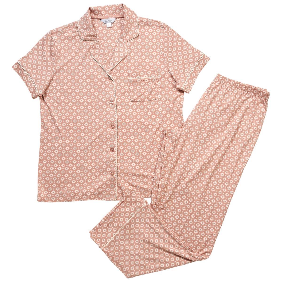 Click here for Womens Nicole Miller Short Sleeve Geometric Pajama... prices