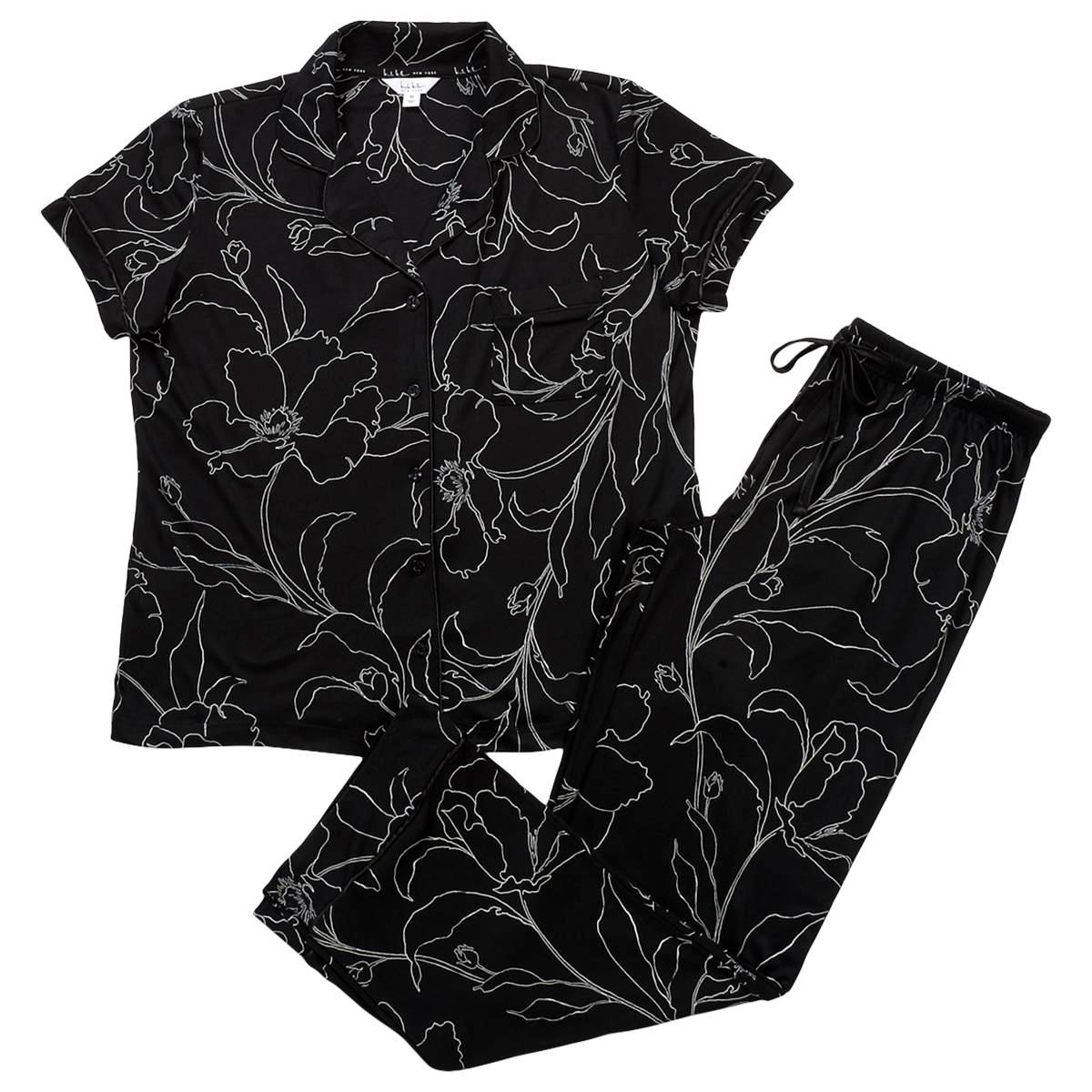 Click here for Womens Nicole Miller Short Sleeve Floral Pajama Se... prices