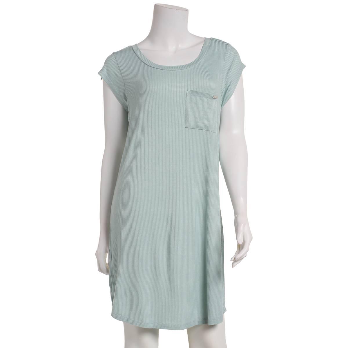 Click here for Womens Nicole Miller Short Sleeve Rib Nightshirt w... prices