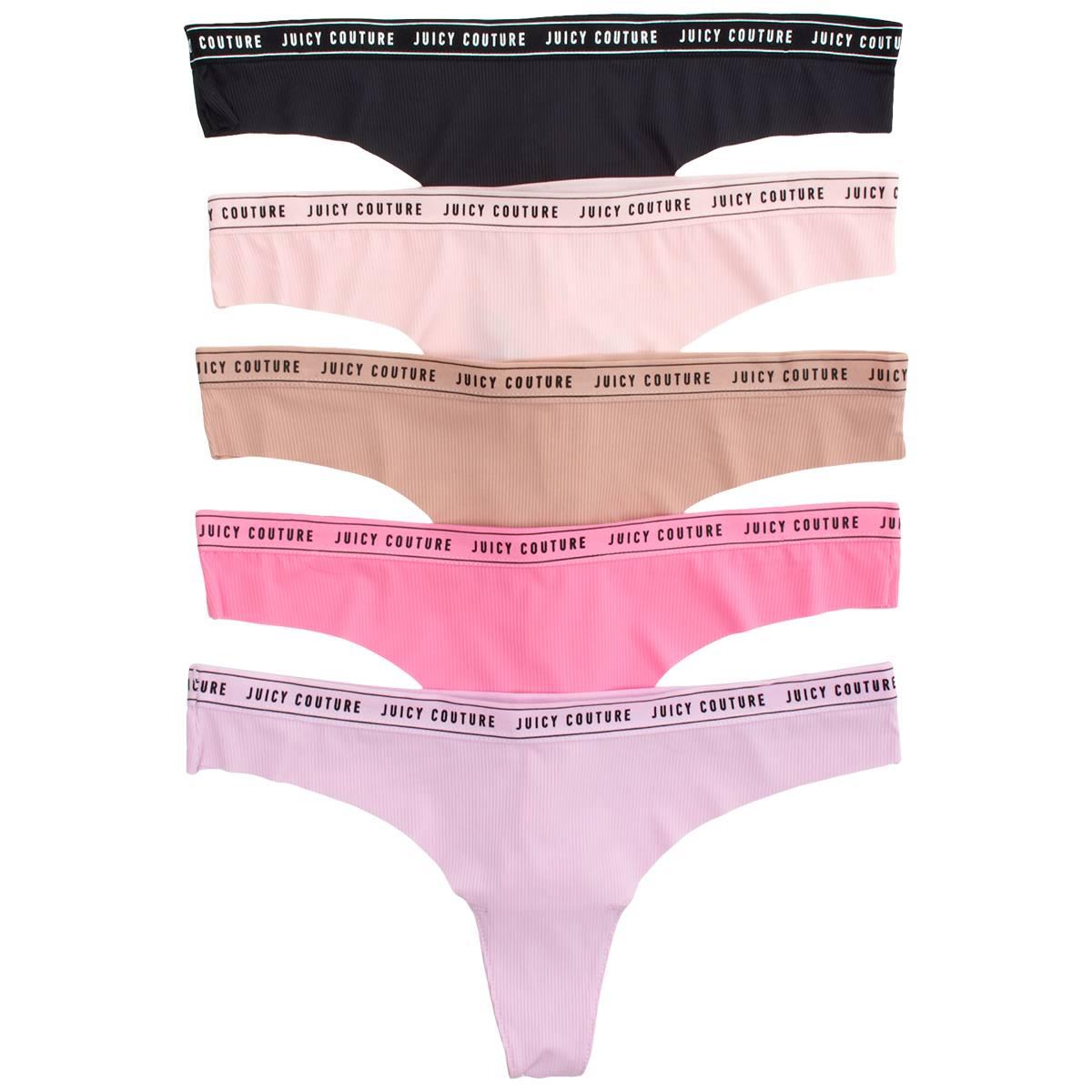 Click here for Juniors Juicy Couture 5pk. Laser Rib Thong Panties... prices