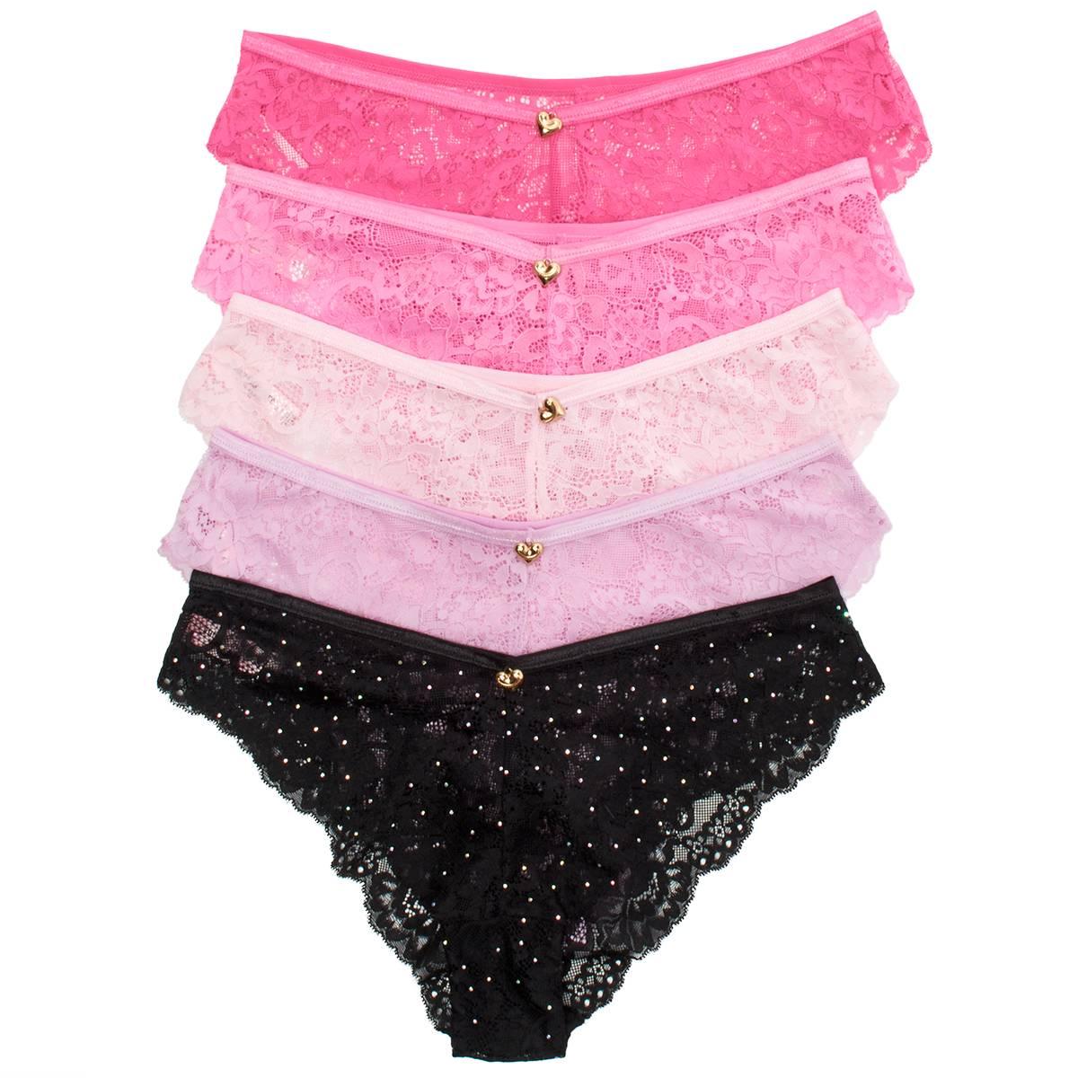 Click here for Womens Juicy Couture 5pk Lace Panties w/Rhinestone... prices