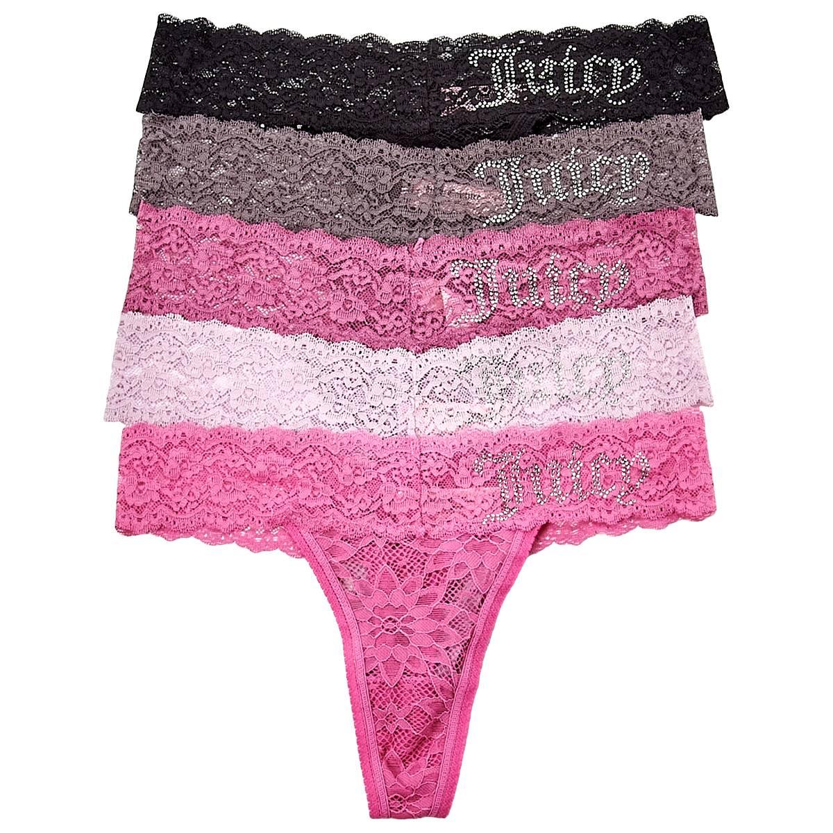 Click here for Juniors Juicy Couture 5pk. Lace Thong Panties - JC... prices