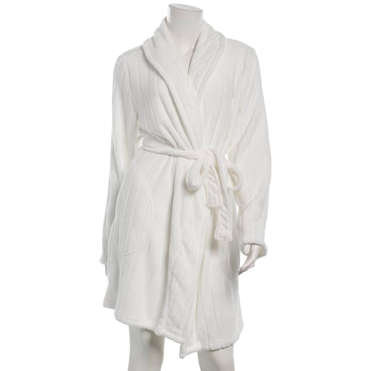 Click here for Womens Bliss Long Sleeve Plush Shawl Collar Robe prices