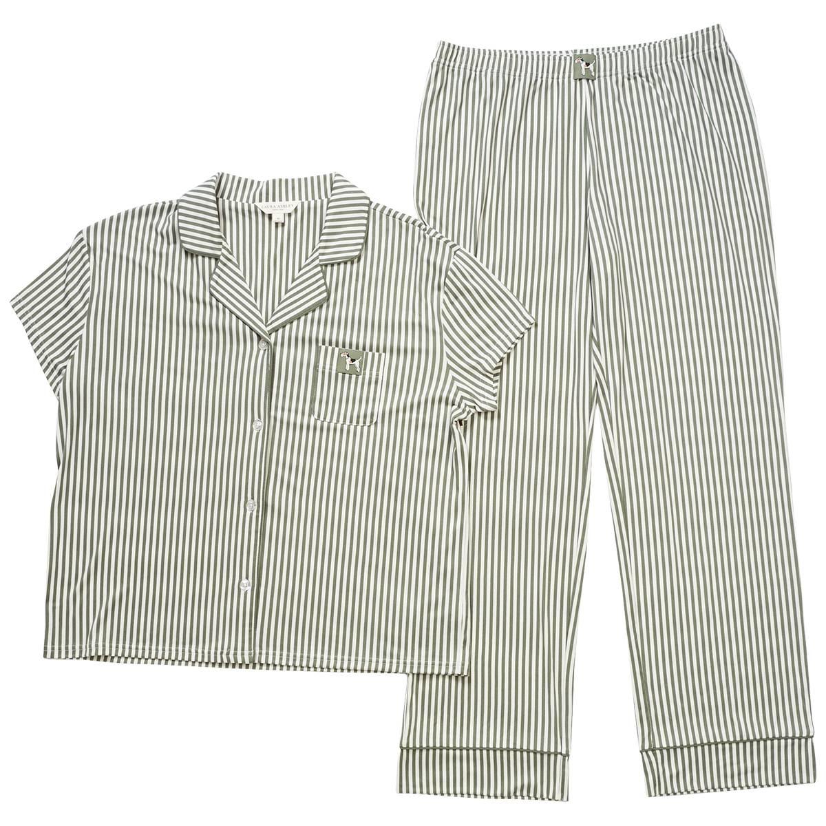 Click here for Womens Laura Ashley(R) Stripe Pajama Set prices