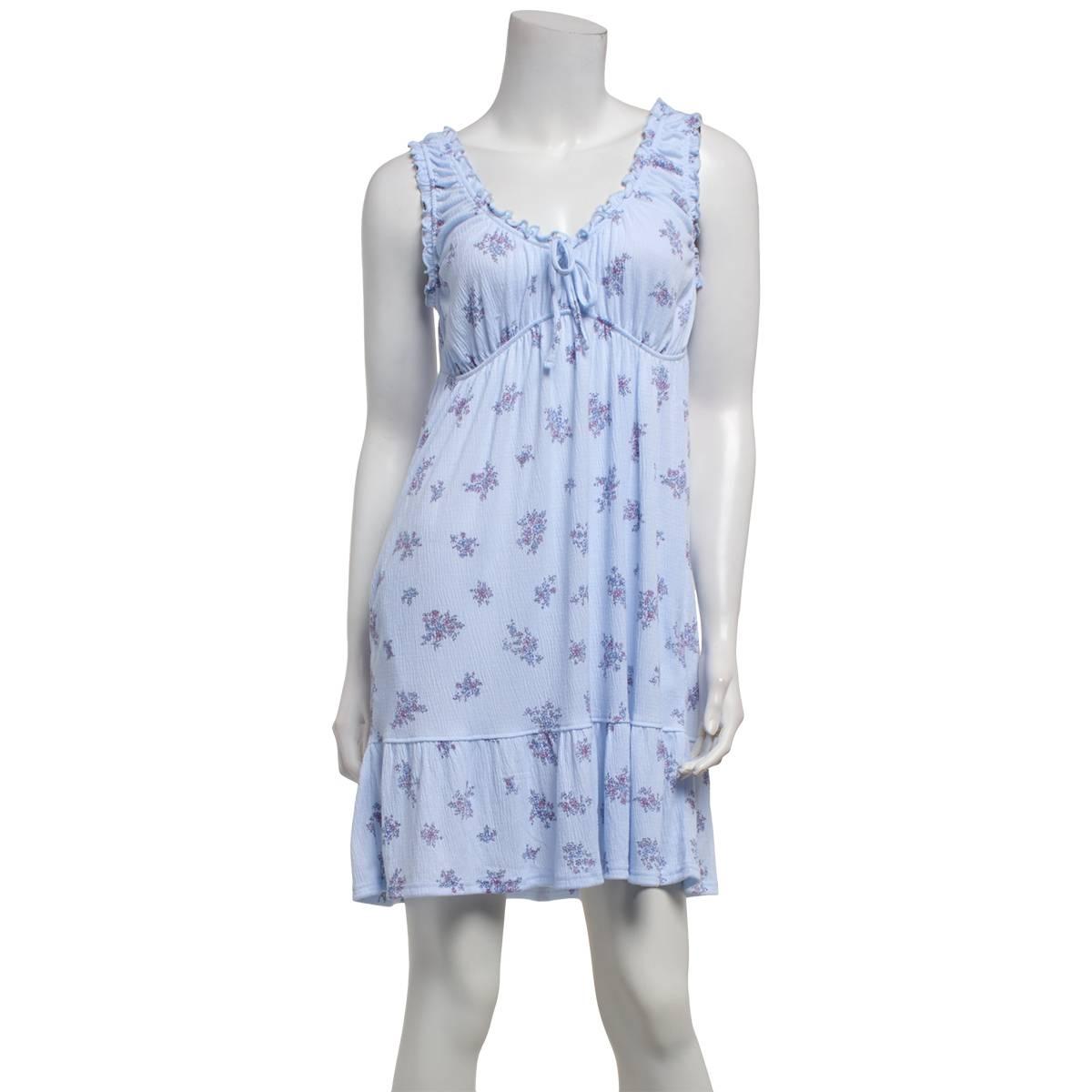 Click here for Womens Laura Ashley(R) Knit Gauze Floral Ruffle Ed... prices
