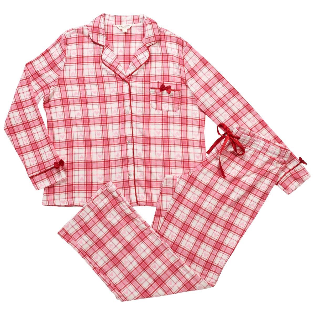 Click here for Womens Laura Ashley Long Sleeve Plaid Heart Pajama... prices
