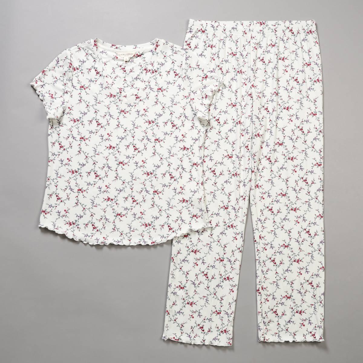 Click here for Womens Laura Ashley(R) Vintage Vine Floral V-Neck... prices
