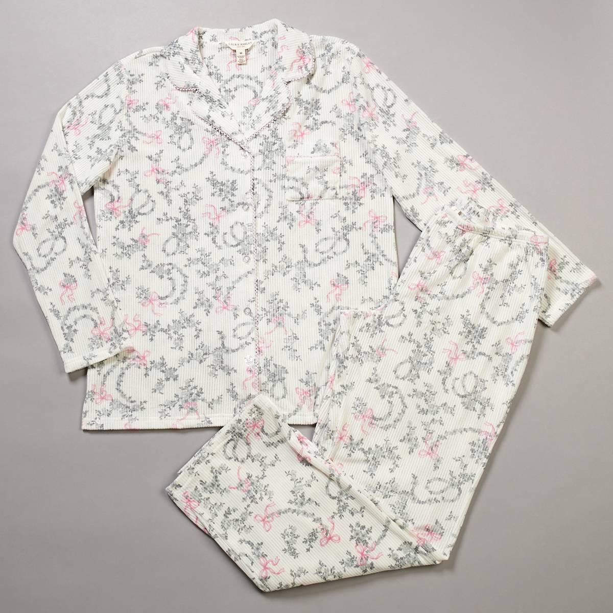 Click here for Womens Laura Ashley Bow Pajama Set prices
