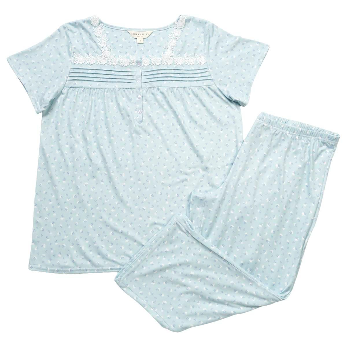 Click here for Womens Laura Ashley(R) Peached Mini Rose Bud Pajam... prices