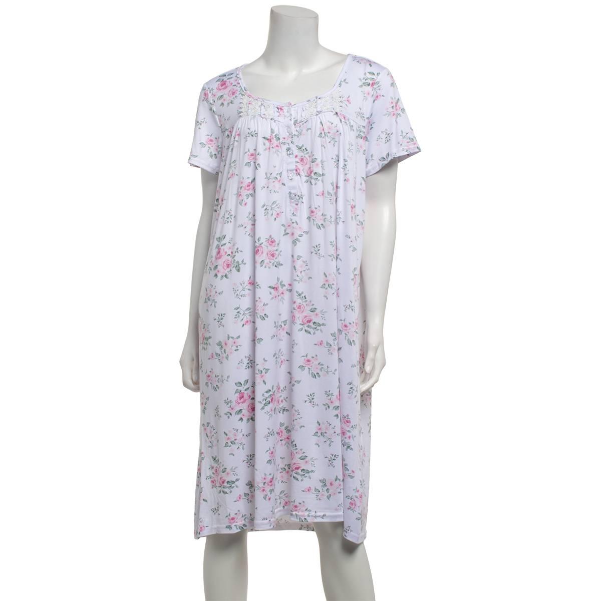 Click here for Womens Laura Ashley(R) Short Sleeve Peached Roses... prices