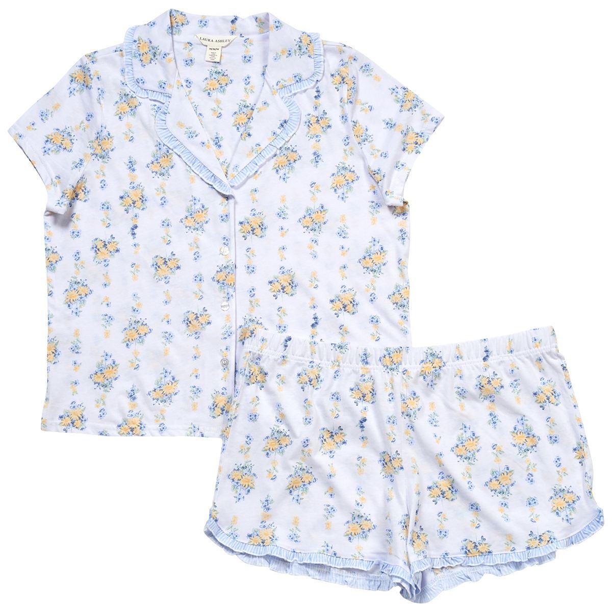 Click here for Womens Laura Ashley(R) Daisy Bouquet Boxer Pajamas... prices