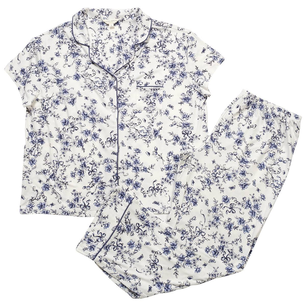 Click here for Womens Laura Ashley(R) Short Sleeve Peached Bow To... prices