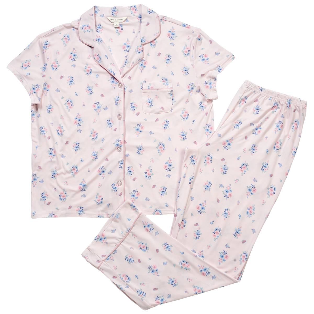 Click here for Womens Laura Ashley(R) Garden Bouquets Boxy Pajama... prices
