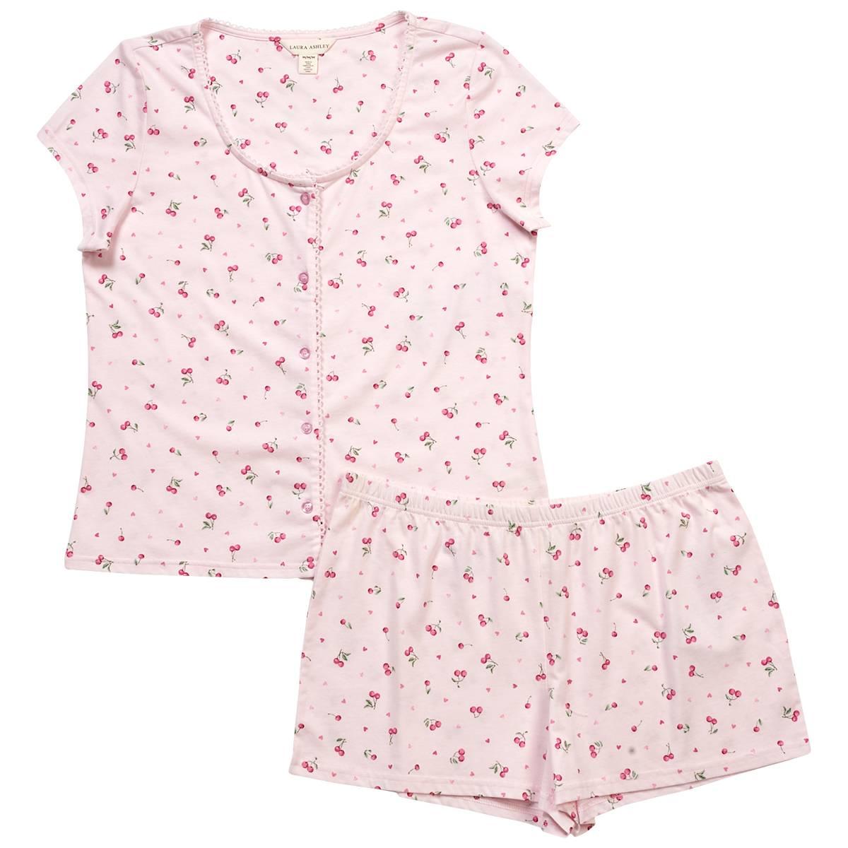 Click here for Womens Laura Ashley(R) Cherries & Hearts Pajamas S... prices